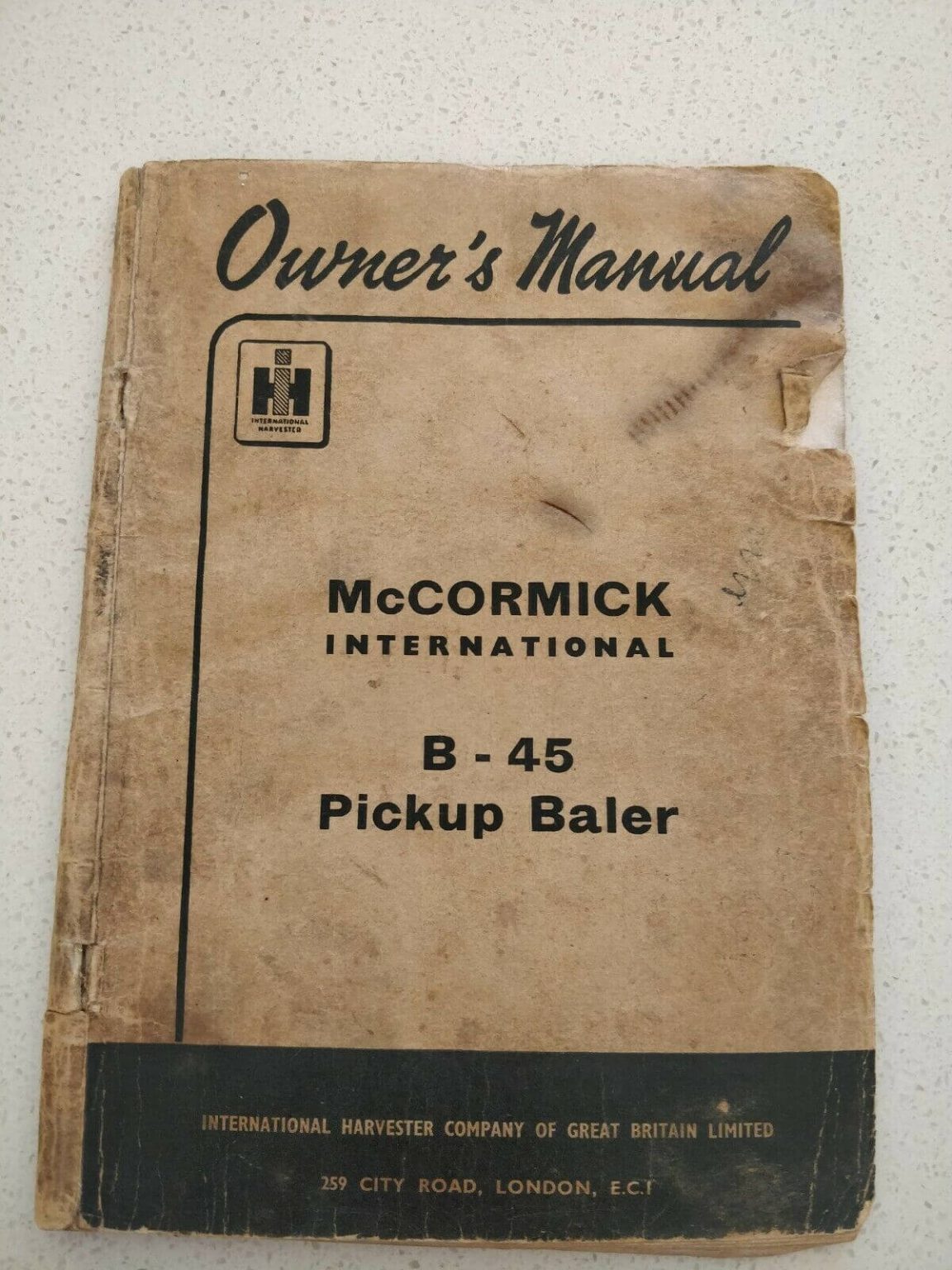 mccormick international b-45 pickup baler owner's manual • Tractor ...