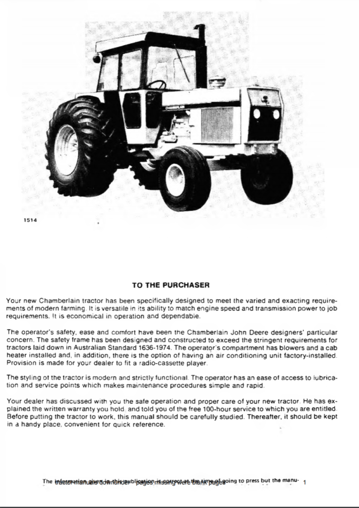 chamberlain 4080 parts manual • Tractor Manuals Downunder